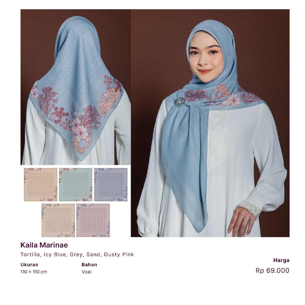 Jual ELZATTA HIJAB KERUDUNG SEGI EMPAT MOTIF TERBARU KAILA MARINAE | Shopee Indonesia