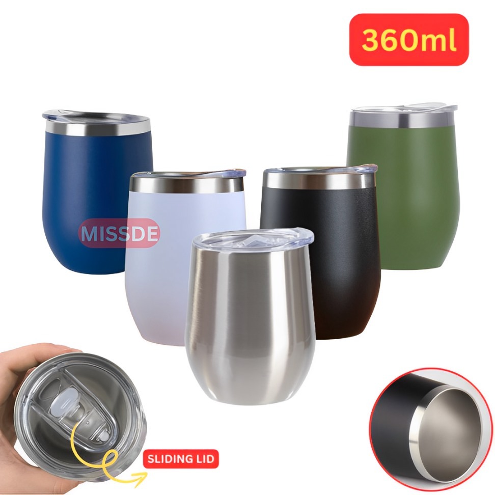 Jual TUMBLER MUG EGG 360ML STAINLESS / TUMBLER COFFEE TAHAN PANAS DAN ...