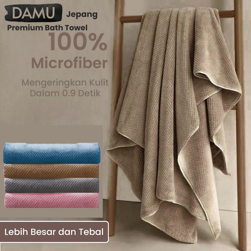 Jual DAMU Jepang Microfiber Handuk Mandi Set 70*140cm/Towel 35*75 Handuk Dewasa Lembut Premium ...