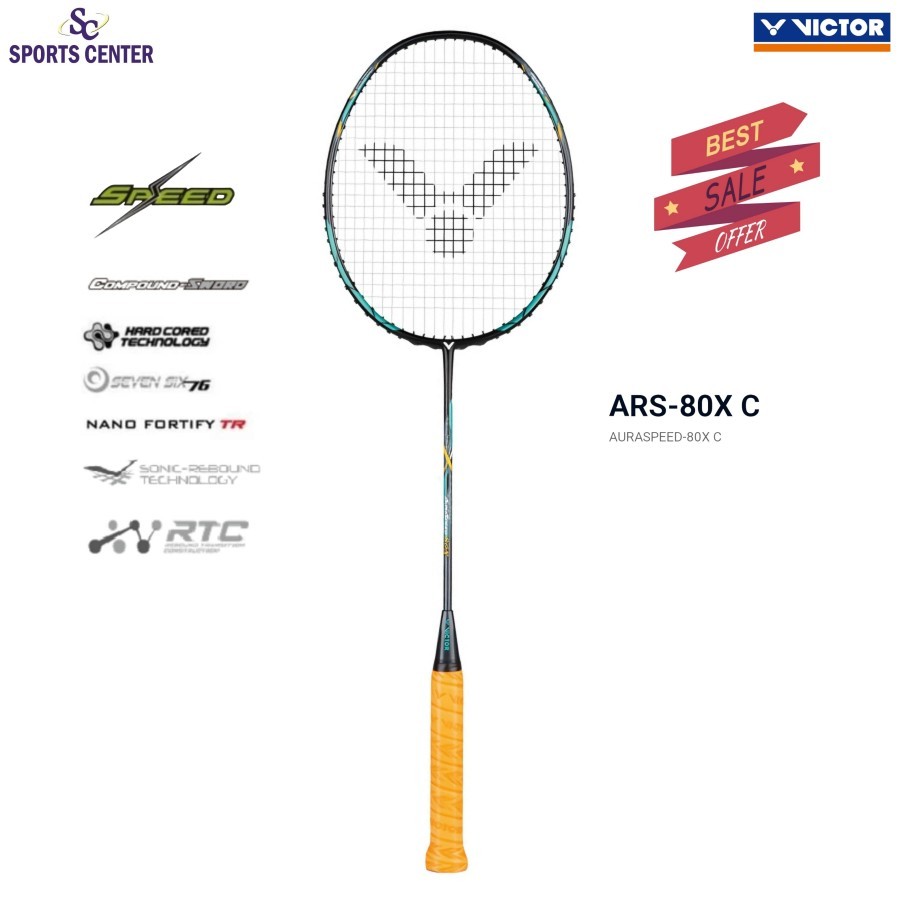 Jual Best Deal Raket Badminton Victor Auraspeed 80X C / ARS-80X C Black ...