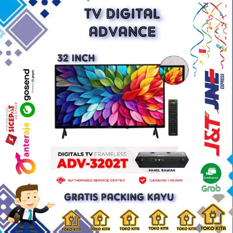 Jual TV DIGITAL ADVANCE ADV3202T 32 INCH PANEL LG | Shopee Indonesia