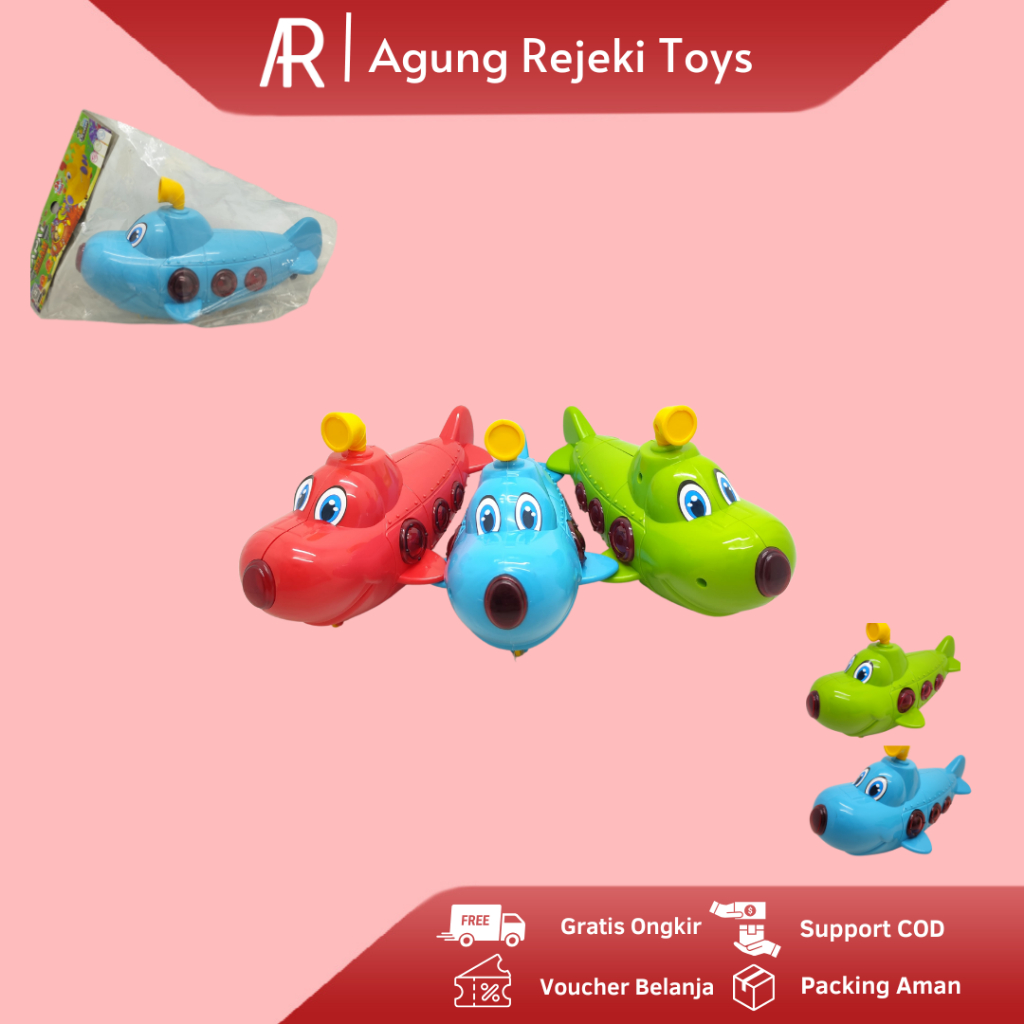 Jual Mainan Anak Kapal Selam Tarikan Bisa Jalan Nyala OCT 7262 Mainan Kapal Selam Lucu Murah ...
