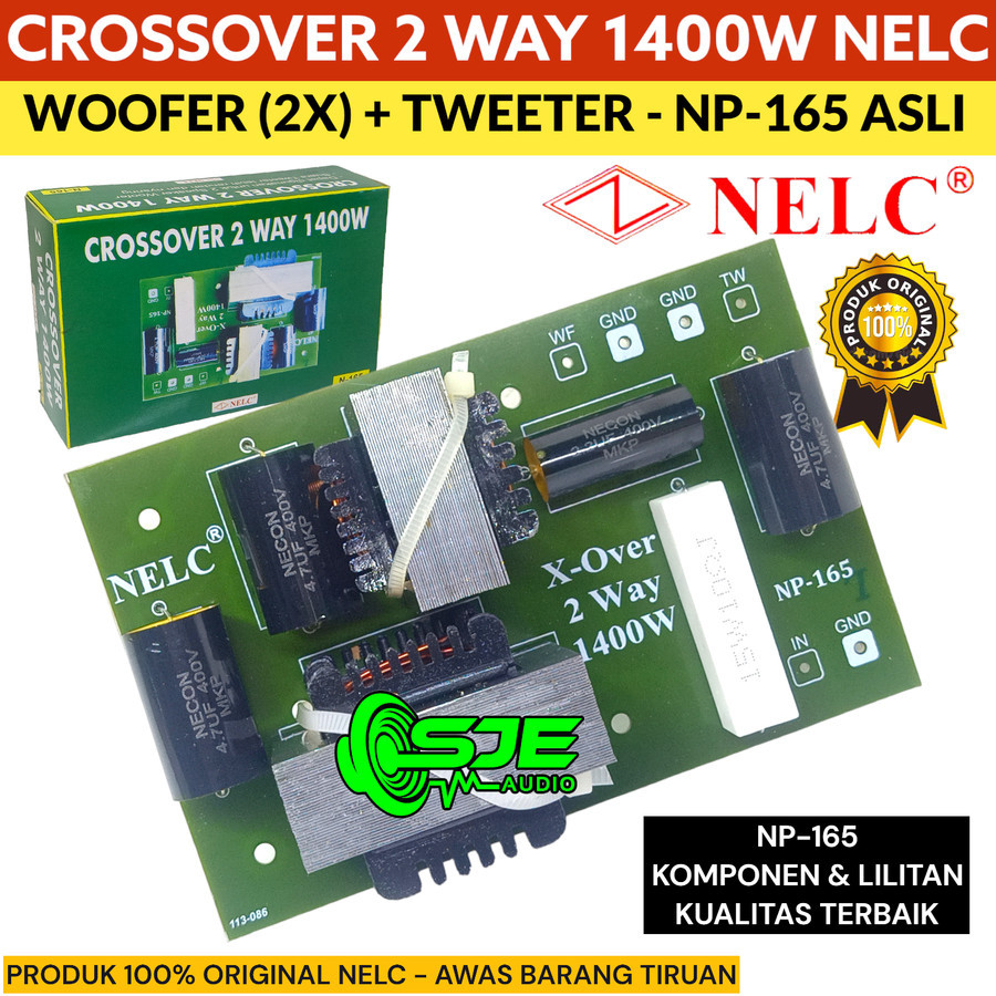Jual CROSSOVER 2 WAY WOOFER TWEETER 1400W NELC N165 CROSOVER SUBWOFER ...