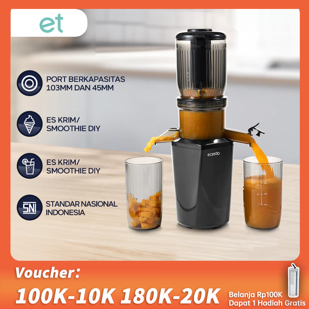 Jual ET.Slow Juicer Blender 550ML+600ML Jus 103mm Big Mouth Easy Buah ...