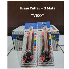 Jual CUTTER VICO + 3 MATA PISAU | Shopee Indonesia