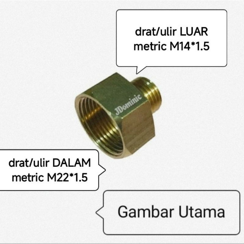 Jual Adafter drat dalam 5/8 inchi - drat luar 1/4 inc konverter reducer ...