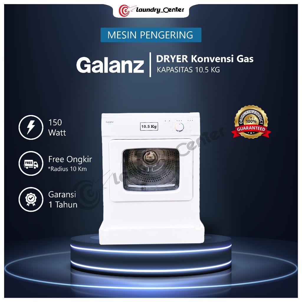 Jual Pengering Dryer Galanz 10.5kg konversi Gas | Shopee Indonesia