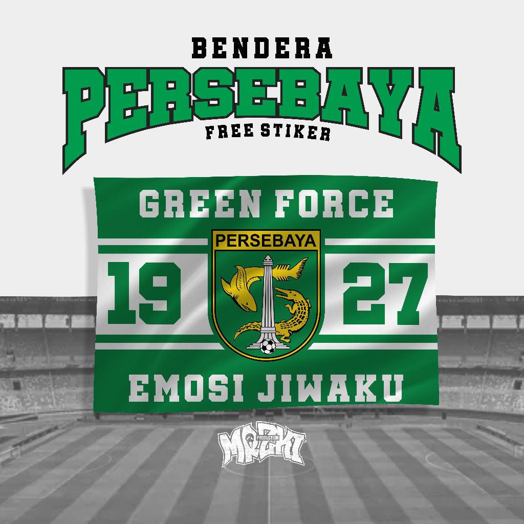 Jual BENDERA PERSEBAYA ULTRAS BONEK MANIA FREE STIKER | Shopee Indonesia