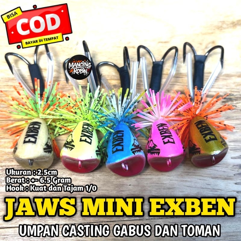 Jual JAWS MINI EXBEN UMPAN CASTING TOMAN DAN UMPAN CASTING GABUS ...