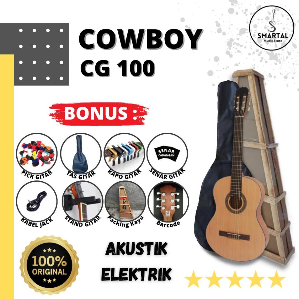 Jual Gitar Akustik Elektrik Cowboy Classic Nylon CG 100 NA NS ORIGINAL ...