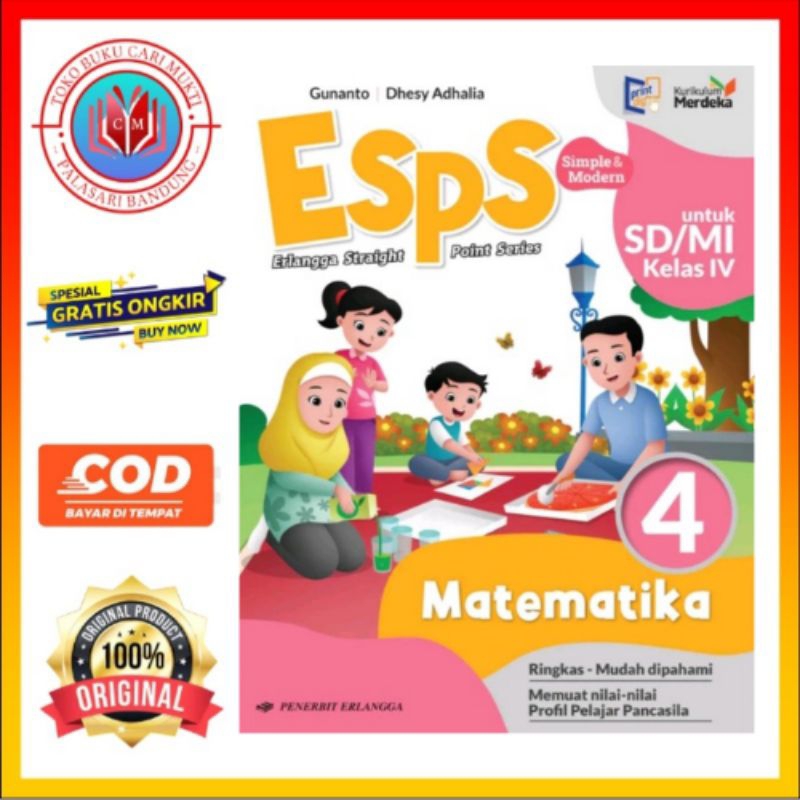 Jual BUKU ESPS MATEMATIKA UNTUK SD/MI KELAS 4 KURIKULUM MERDEKA | Shopee Indonesia