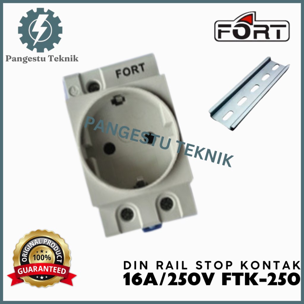 Jual FORT Dinrail Stop Kontak Socket AC 220V 16A/250V | Din Rail Mounting Panel FTK250 | Shopee ...