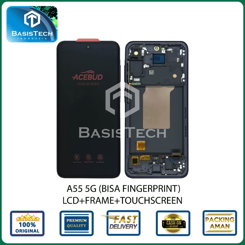 Jual LCD SAMSUNG A55 5G A556 +FRAME - BISA FINGERPRINT - OLED ACEBUD ...