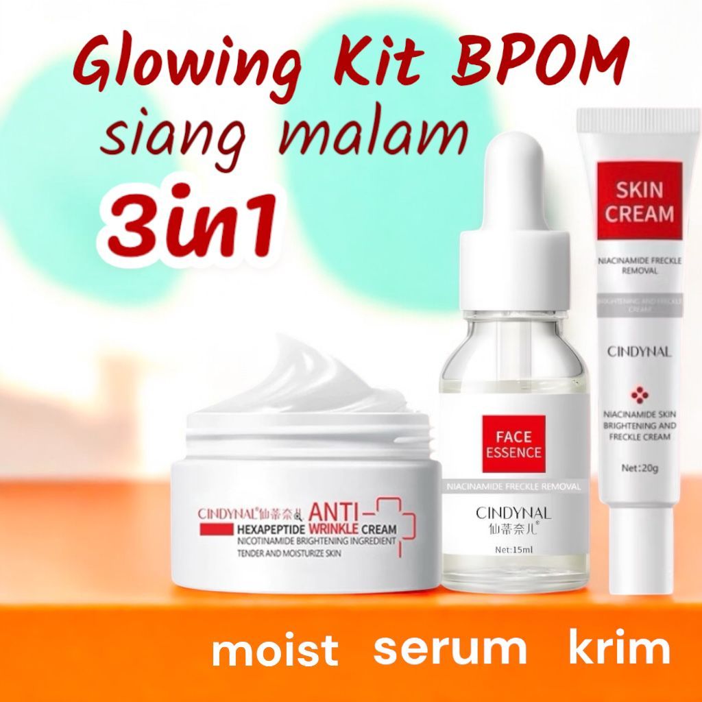 Jual Cindynal 3in1 Paket Wajah Glowing Anti Aging Skincare Korea ...
