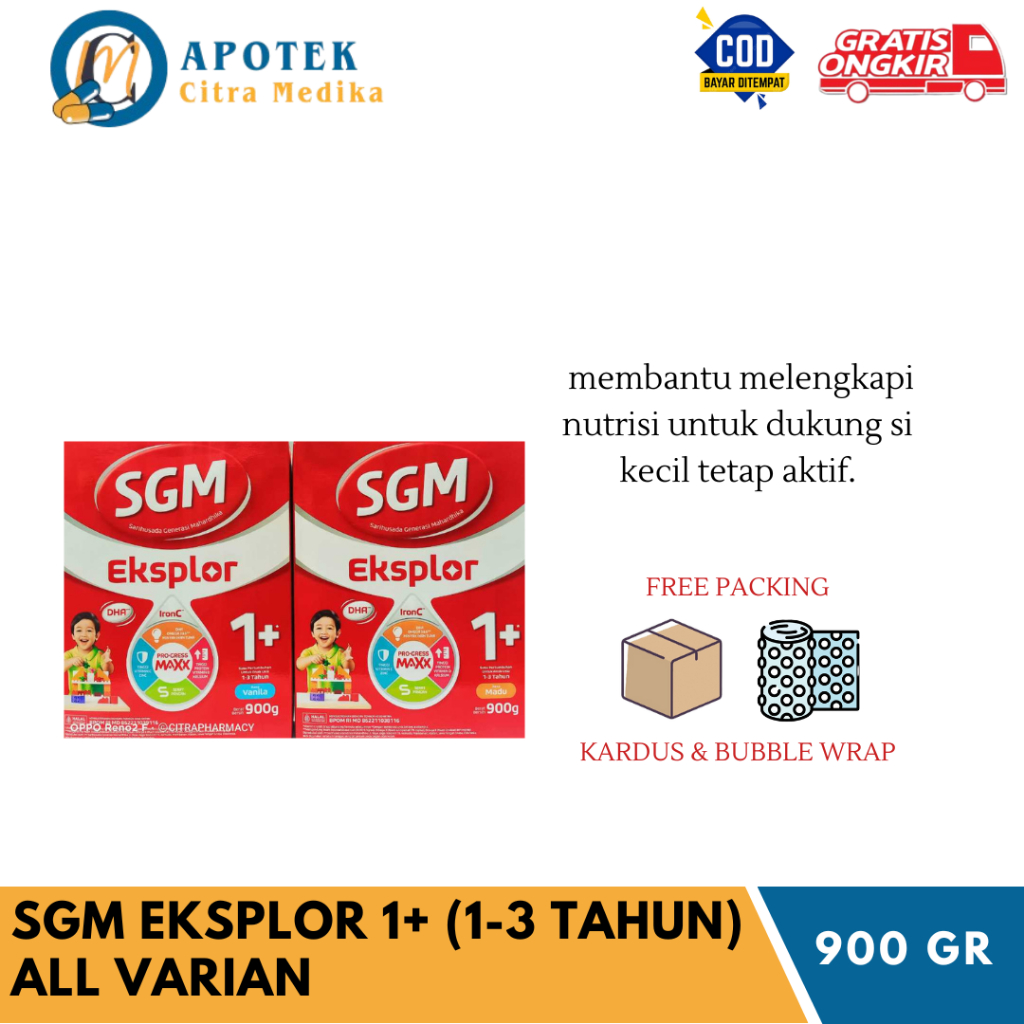Jual SGM 𝐄𝐤𝐬𝐩𝐥𝐨𝐫 𝟏+ (𝟏-𝟑 𝐓𝐚𝐡𝐮𝐧) 𝟗𝟎𝟎𝐆𝐑 - Susu Formula untuk Anak Tetap ...