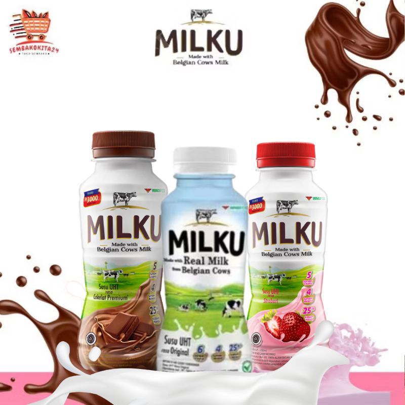 Jual Susu Milku UHT 1 Botol 200 Ml | Shopee Indonesia