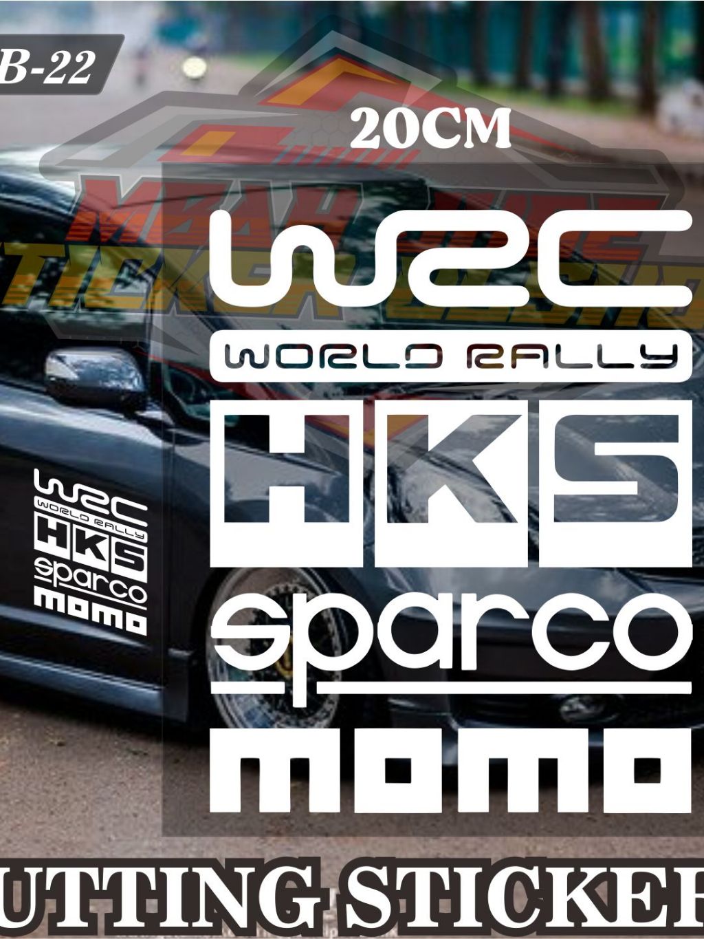 Jual Stiker Cutting Sticker Mobil Lis Strip Variasi Pintu Body Sponsor ...