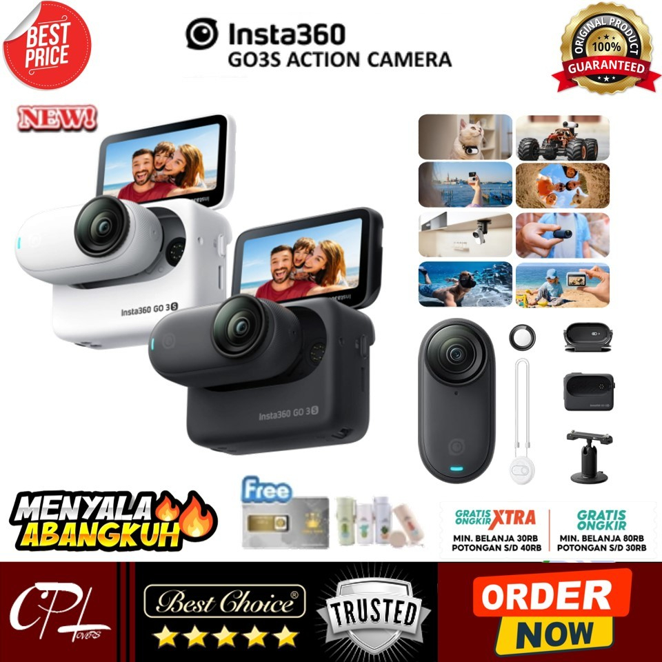 Jual Insta360 GO 3S Action Cam 4K Insta 360 GO3 S GO3S Tiny Camera ...