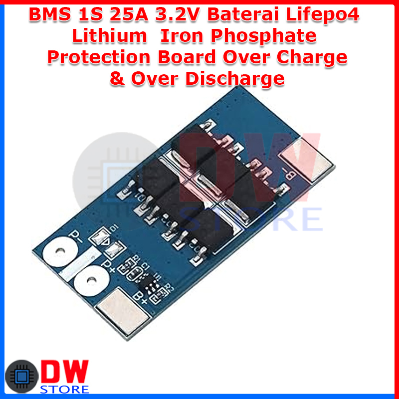 Jual BMS 1S 3.2V 25A Baterai Lithium LiFePO4 Protection Over Charge Over Discharge Module ...