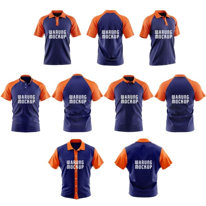 Jual MOCKUP T-SHIRT POLO SS/LS PRIA - TIFF / PSD - SMART EDITABLE 100% | Shopee Indonesia