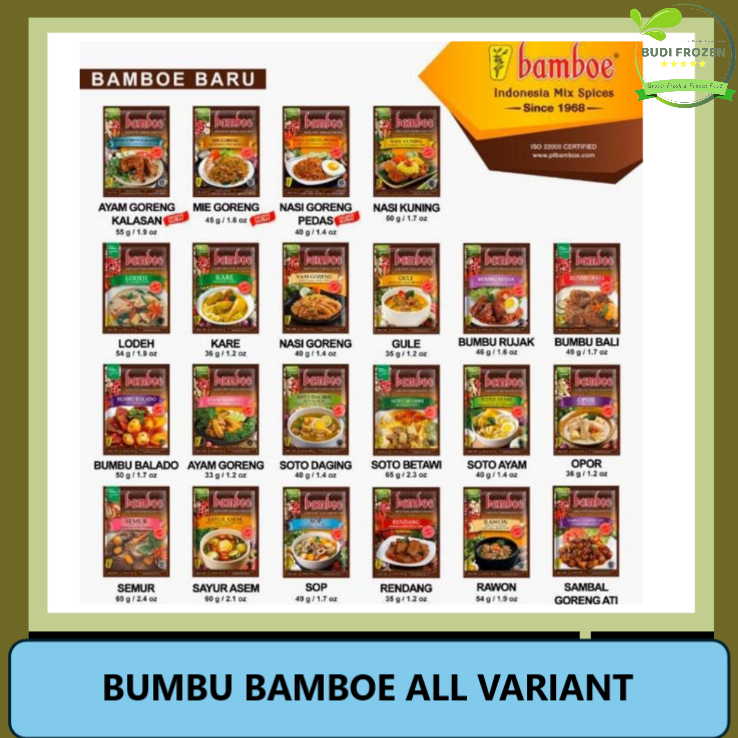 Jual BUMBU BAMBOE ALL VARIAN (NASI KUNING/BALI/RICA-RICA/SEMUR/BALADO ...