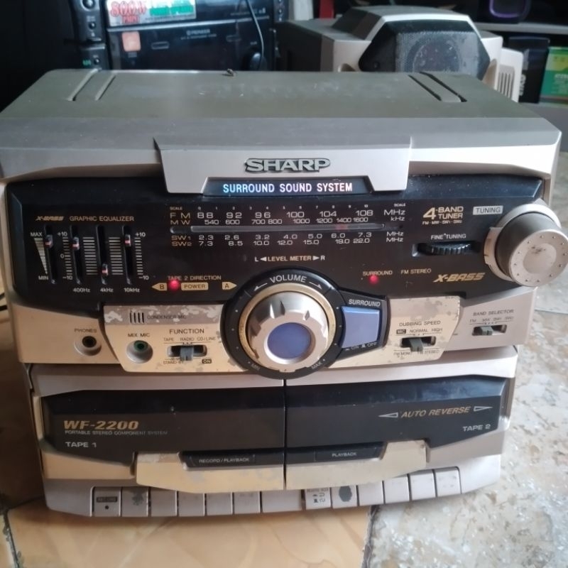 Jual Head sharp simba WF-2200, RADIO,AUX NORMAL,tape off perlu service ...