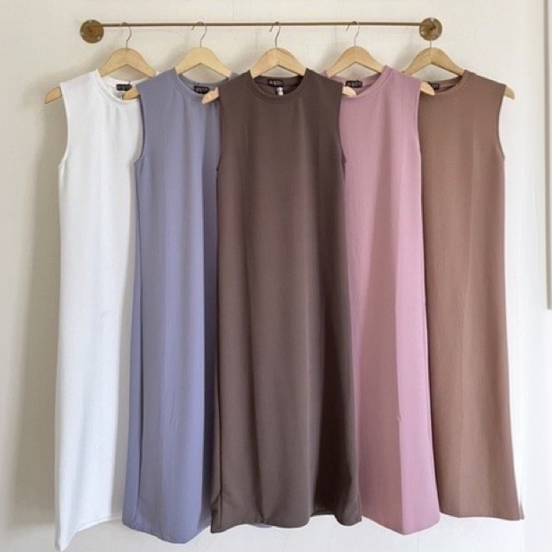 Jual Alya Inner Dress Knit / Inner Span Dress / Dalaman Polos Tanpa ...