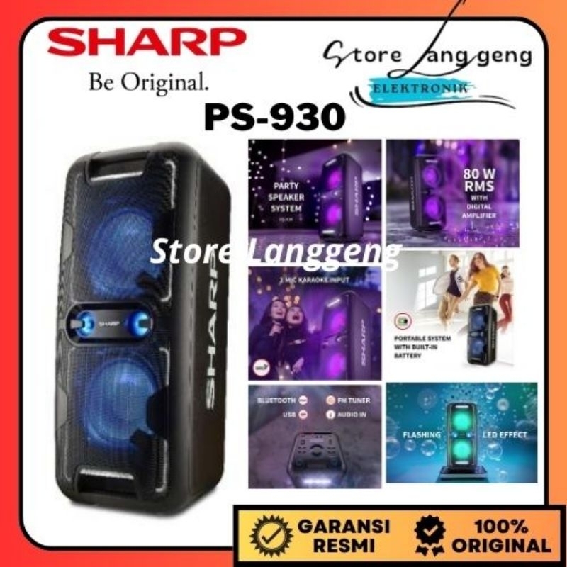 Jual SHARP SPEAKER AKTIF PARTY PS 930 | Speaker Portabel Bluetooth ...