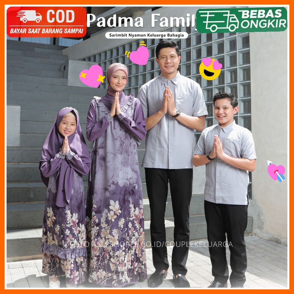 Jual Sarimbit Keluarga 2025 Terbaru SARIMBIT LUBI PADMA FAMILY COOL ...