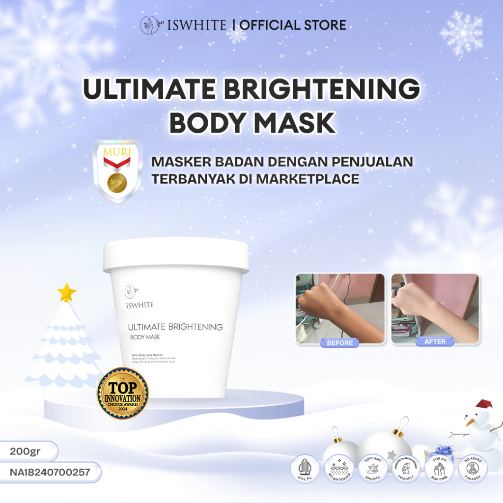 Jual ISWHITE Masker Badan (Body Mask Brightening Ultimate) - Pencerah ...