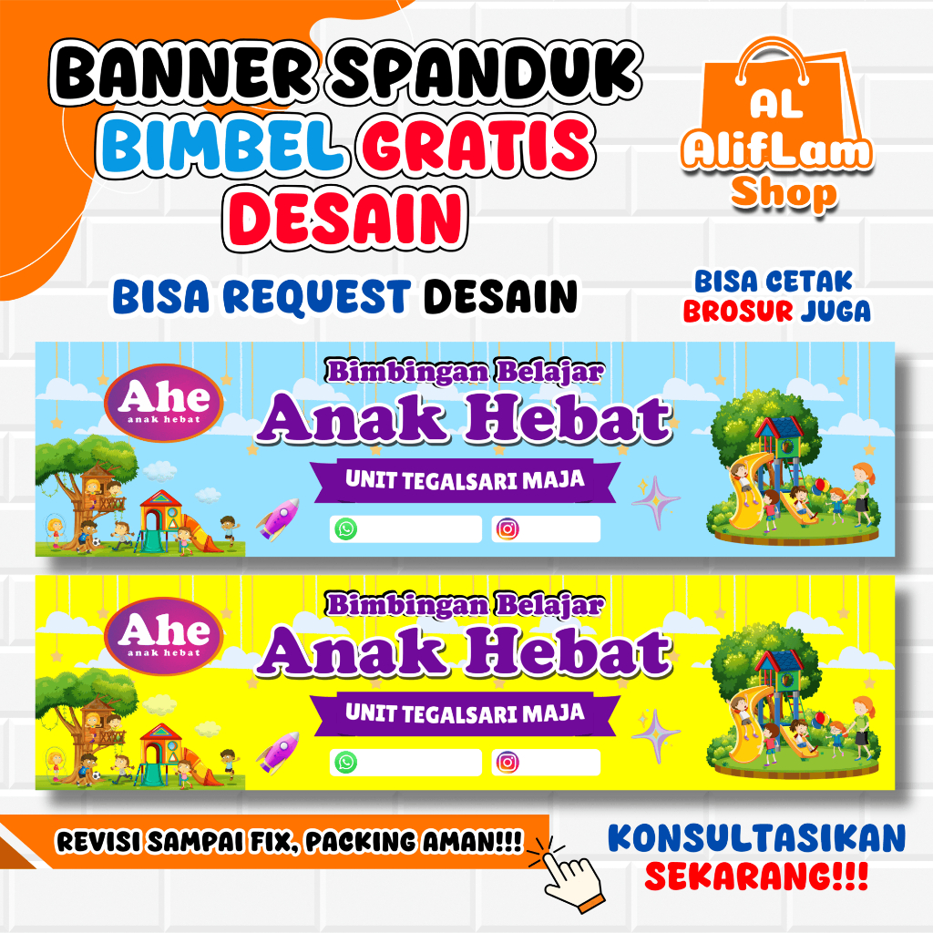 Jual CETAK BANNER SPANDUK BIMBEL MURAH | VERSI AS_88 | BISA REQUEST ...