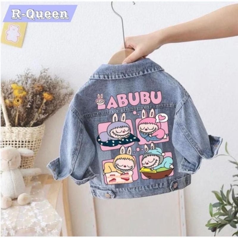 Jual jaket jeans anak perempuan usia 1-12 tahun / jaket Labubu jeans ...