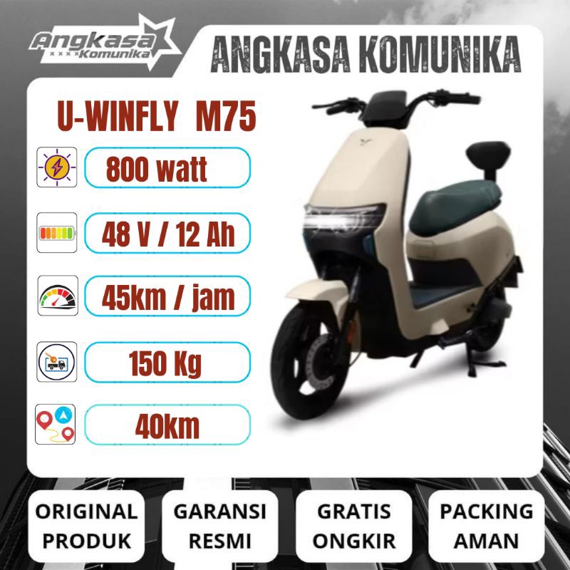 Jual Sepeda Listrik Termurah Berkualitas Uwinfly M75 Rem Cakram. 800 ...