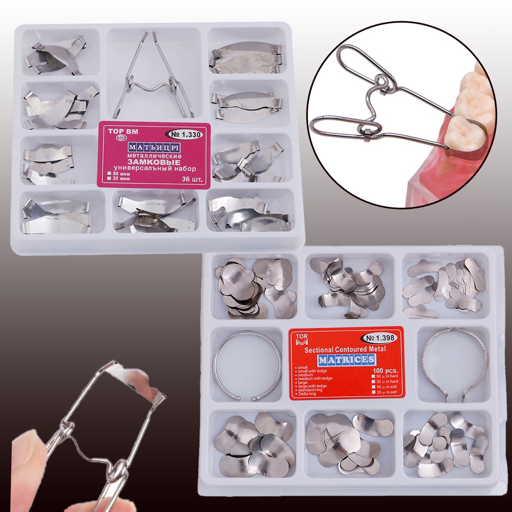 Jual dental saddle matrix band sectional contoured No.13308/No.1398 ...