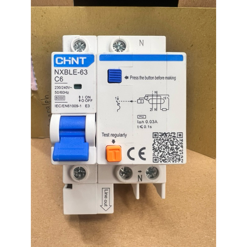 Jual ELCB atau RCBO CHINT 6 Ampere NXBLE-63 30mA 1P+N | Shopee Indonesia