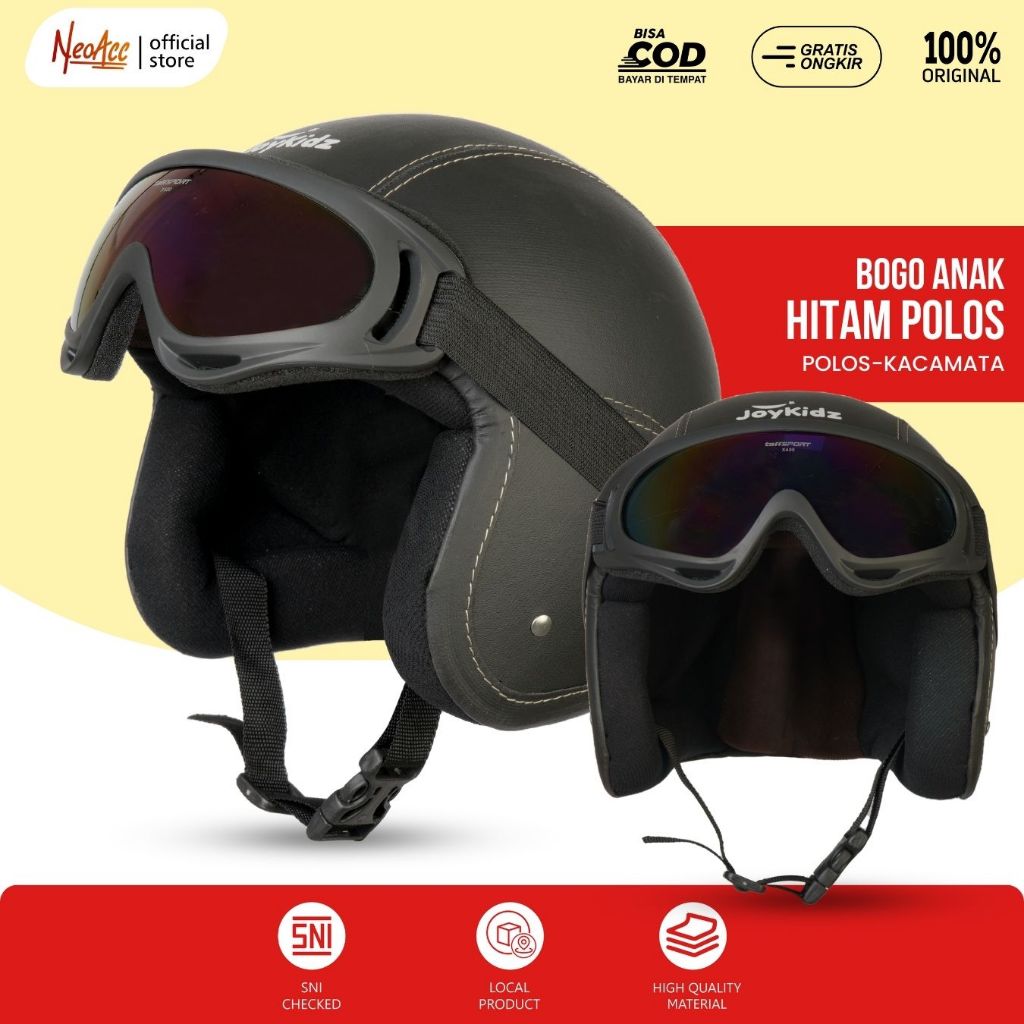 Jual Helm Bogo Anak Kacamata Laki Laki Perempuan 2 - 7 Tahun Kulit Sintetis Premium Motif Warna ...