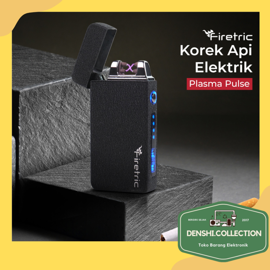 Jual Firetric Korek Api Elektrik Pulse Plasma Cross Double Arc Lighter - JL613-FD - Matte Black ...