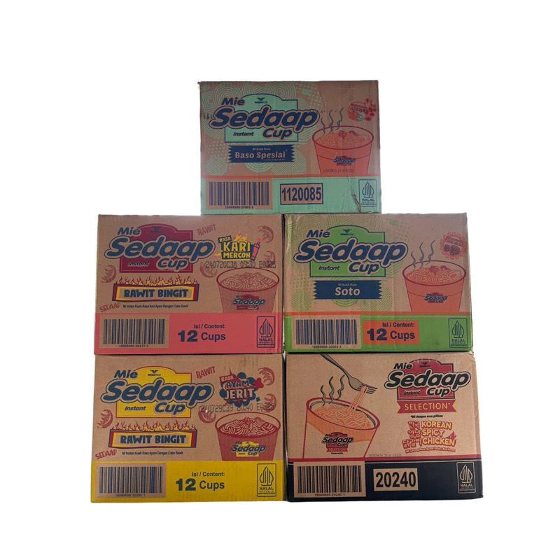 Jual Mie sedap cup kuah 1 karton 77gr x 12 Mie Instan Cup | Shopee ...