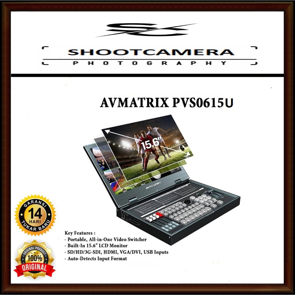 Jual AVMATRIX PVS 0615U Portable 6CH SDI/HDMI MULTI FORMAT STREAMING - AVMATRIX PVS0615U 15.6 ...