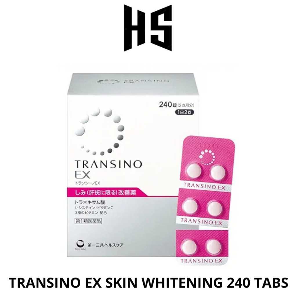 Jual Transino EX Melasma Skin Whitening Pills 240 Tablets Original ...