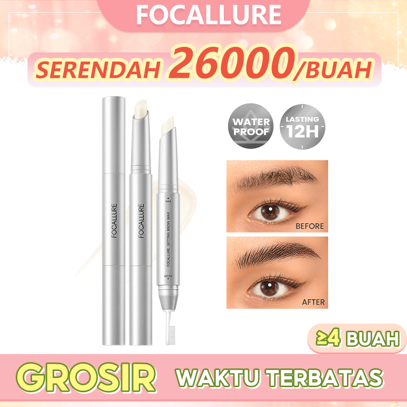 Jual FOCALLURE 2-in-1 Waterproof Eyebrow Wax Browcara Lasting Built-in ...