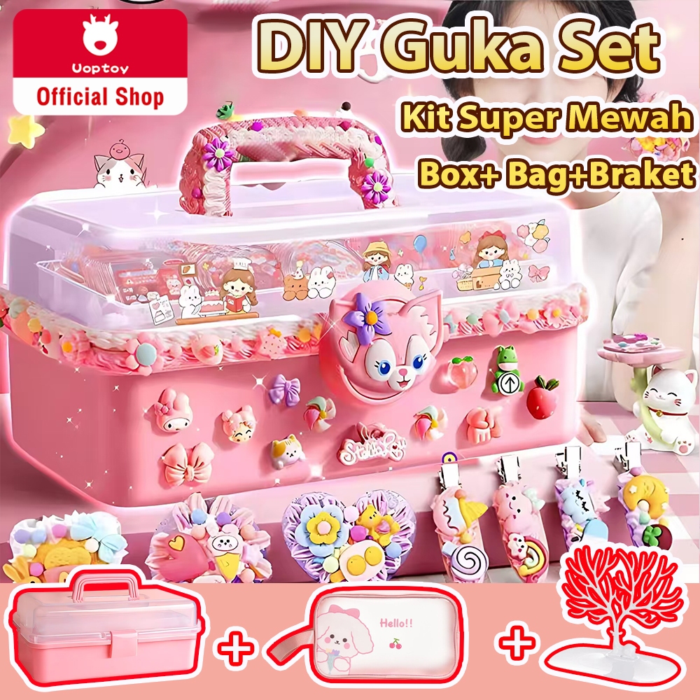 Jual Uoptoy 1518Pcs DIY Gantungan Kunci DIY Guka Set Deco Cream Guka ...