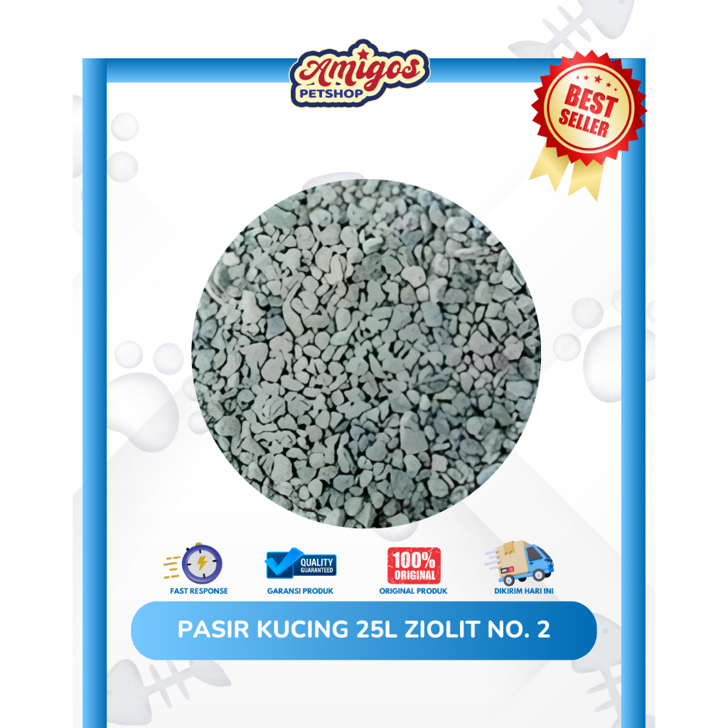 Jual Pasir Kucing Zeolite 25ltr / 20kg Non Gumpal No 2 Ziolid Ziolit ...
