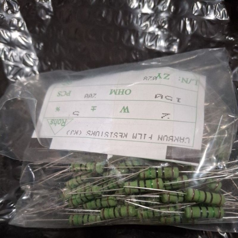 Jual 200 pcs resistor 2 watt 150r R 2w 150 ohm | Shopee Indonesia