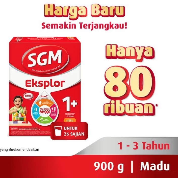 Jual SGM Eksplor 1+ 900g Varian Rasa (Madu/Vanila) | Shopee Indonesia