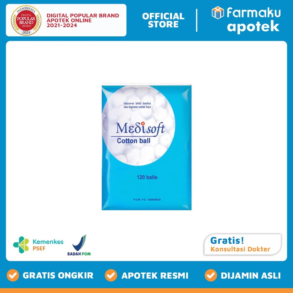 Jual Medisoft Cotton Ball Pack 120 Pcs - ASB | Shopee Indonesia