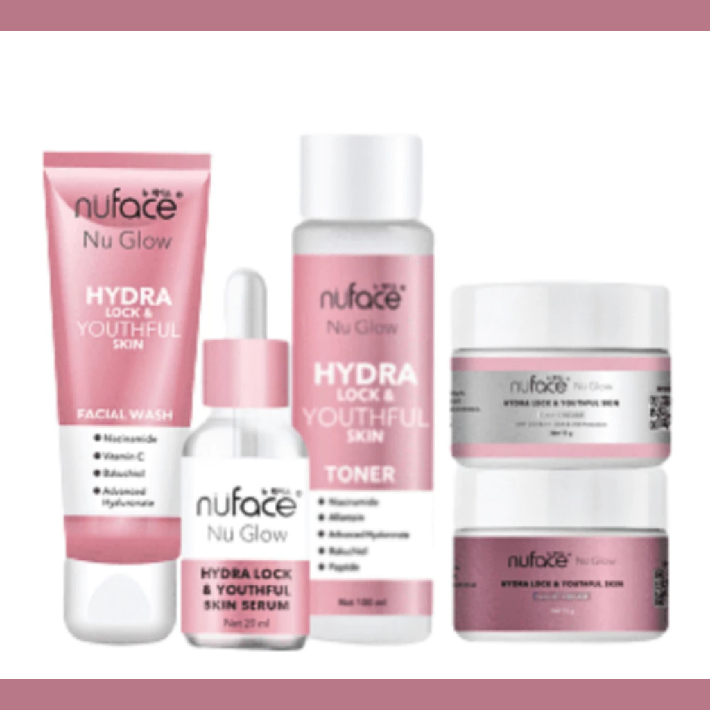 Jual Nuface Nu Glow Hydra Lock & Youthful Facial Wash 80g | Toner 100ml ...