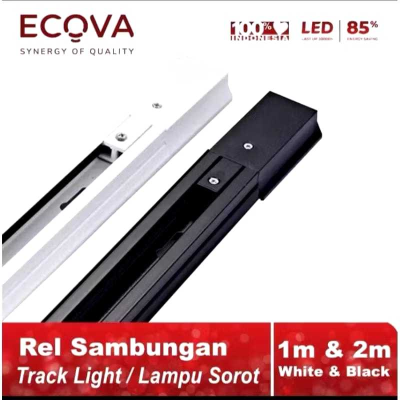 Jual ECOVA - REL Track Light 1M / 2M Track Reil Spot Light / Rel Lampu ...