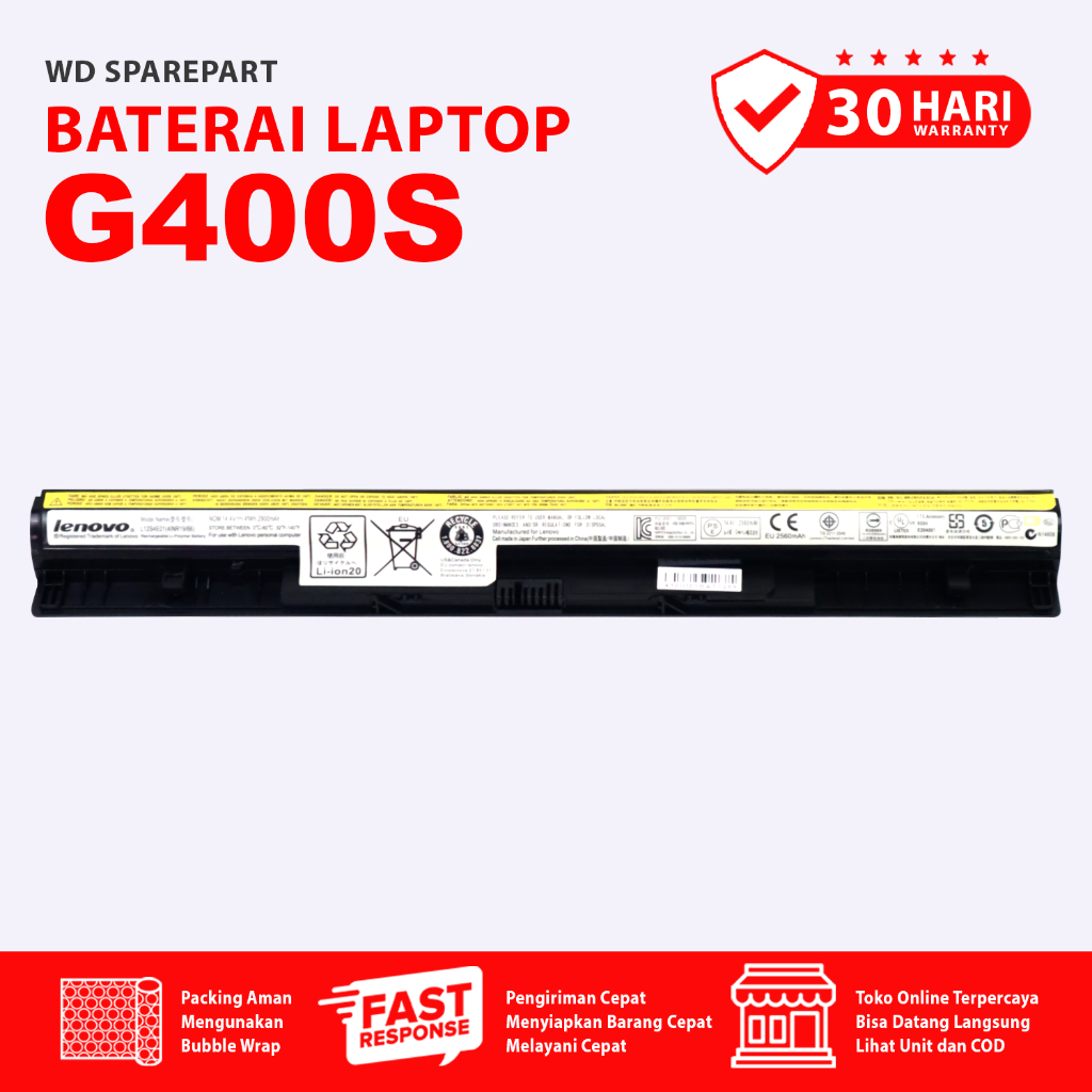 Jual [GARANSI 1 BULAN] Baterai ORIGINAL Laptop G400S GG40-30 G40-50 G40 ...