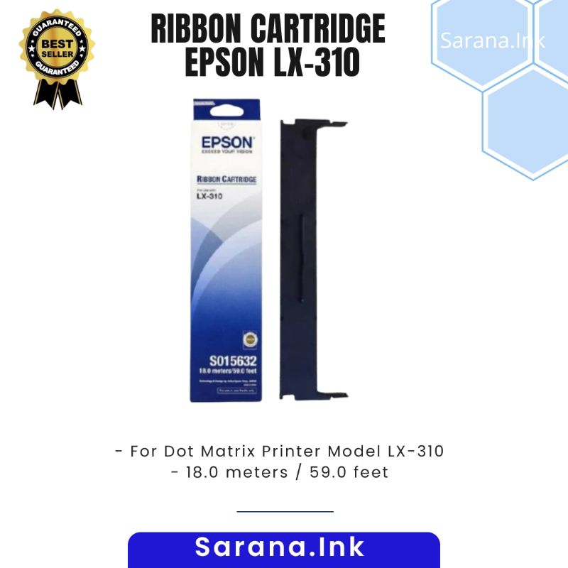 Jual Epson Ribbon Cartridge LX-310/ Pita Epson LX-310 ORIGINAL S015632 | Shopee Indonesia